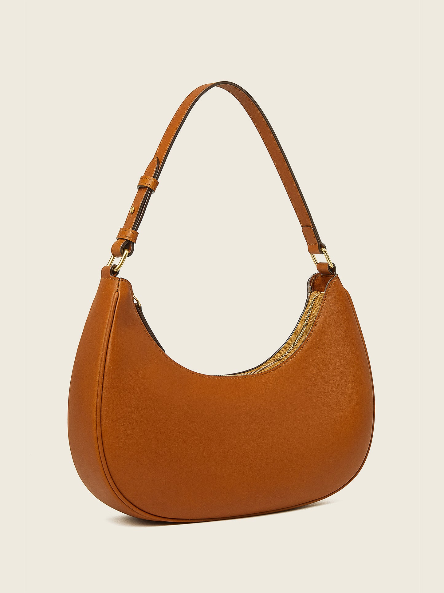 Hpai Crescent Bag In Leather - Acorn – HPAI Official